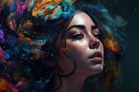 Premium AI Image Woman Mental Health Generate Ai