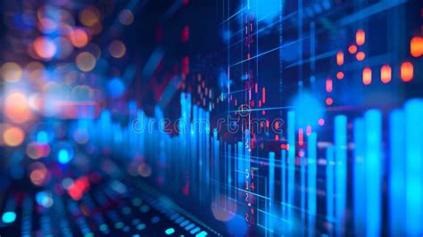 Futuristic Neon Chart Illustrating Dynamic Growth Trends Stock Illustration Illustration Of