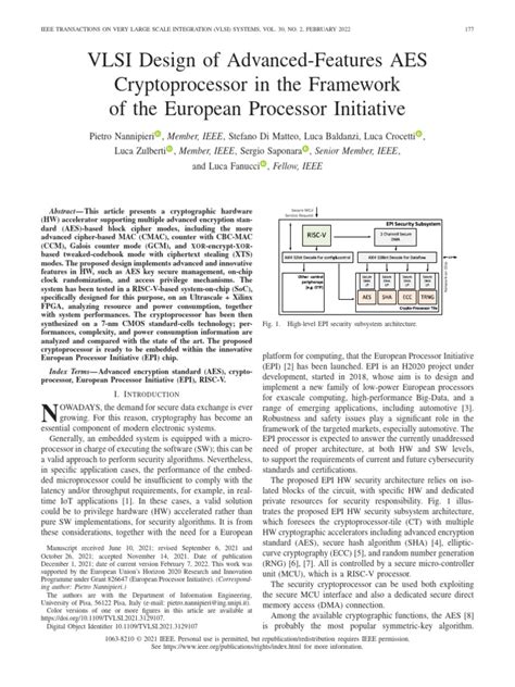 Vlsi Design Of Advanced Features Aes Cryptoprocessor In The Framework