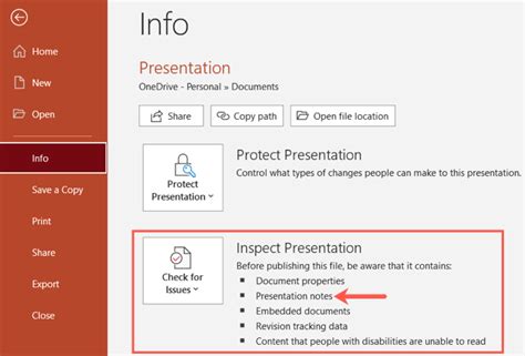 Как удалить все заметки к слайдам Powerpoint
