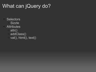 Intro To JQuery PPT
