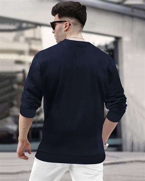 Mens Round Neck Full Sleeve Plain T Shirts Pack Of 2 Olive And Navy