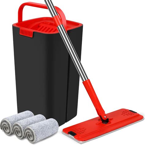 Flat Mop And Bucket System Hands Free Floor Mop And Bucket