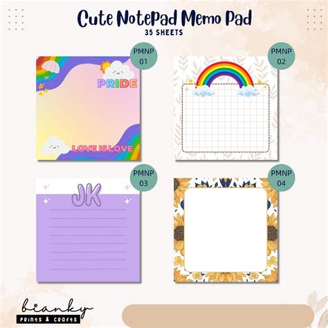 Cute Notepad Memo Pad X Inches Sheets Shopee Philippines