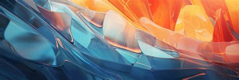 Background Of Cascading Glass Shapes Dynamic Pattern Of Overlapping