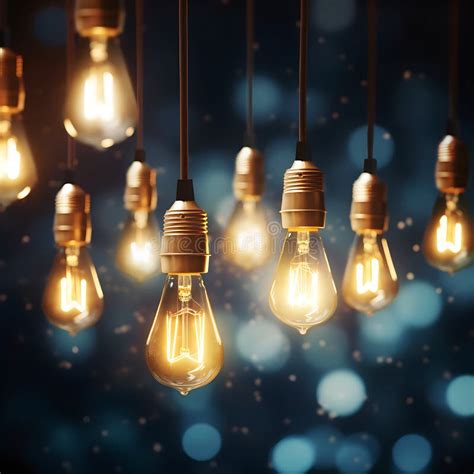 A Background With Light Bulbs Generated By Artificial Intelligence