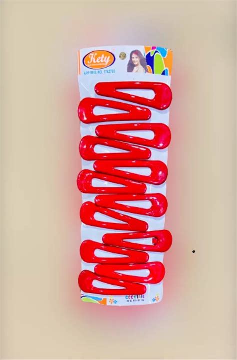 Red Colour Schoolcollege Pins Pack Of 12 Pieces Hair Pins Girls Hair