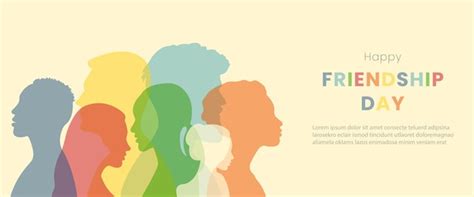 Premium Vector Friendship Day Bannervector Illustration With