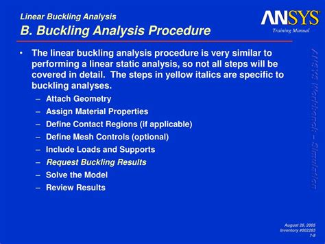 Ppt Linear Buckling Analysis Overview Basics Procedure And