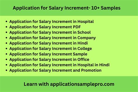 10 Application For Salary Increment Samples 10 Application For Salary Increment Samples