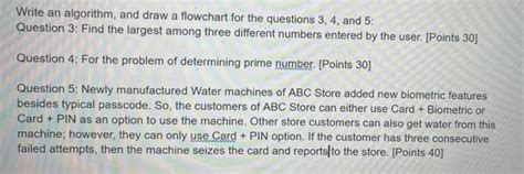 Solved Write An Algorithm And Draw A Flowchart For The Chegg