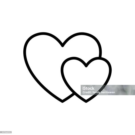 Heart Icon Vector Design Template In White Background向量圖形及更多 紅心圖片 Istock