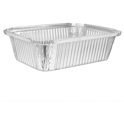 Vezee 5 Lbs Disposable Aluminum Oblong Foil Pan 10 Pcs Only Pans