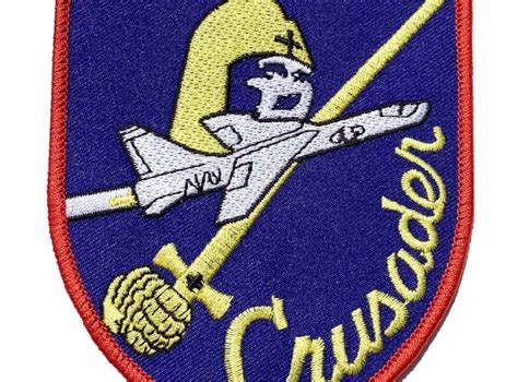 F 8 Crusader Patch Plastic Backing Squadron Nostalgia