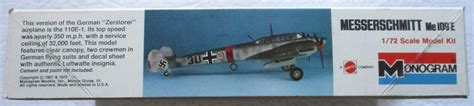 Monogram Messerschmitt Bf 110 Model Kit 6812 1 72 Scale 1973 4706575595