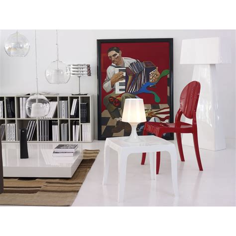 20 White Glossy Stacking Square Outdoor Patio Side Table Christmas