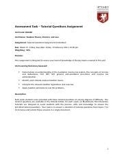 HI6028 Tutorial Questions Assignment T3 2020 Docx Assessment Task