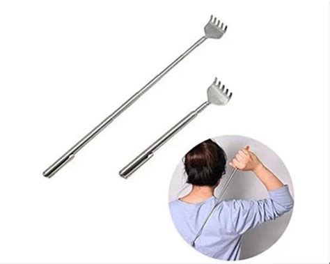 Mitsico Anti Khujli Massage Scratcher Stainless Steel Extendable Back