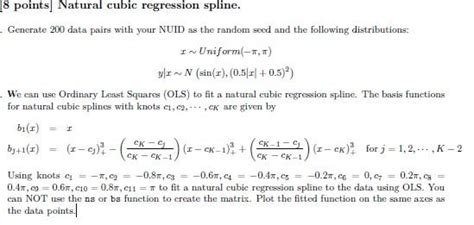 Points Natural Cubic Regression Spline Generate Chegg