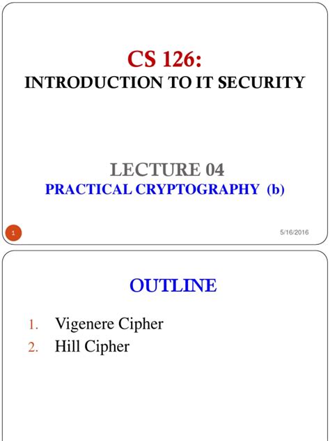 Cs 126 Lecture 04 Pdf Pdf Cipher Cryptography