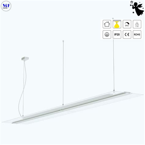 W Anti Glare Dimmable Edge Lit Flame Retardant Panel Light Fixtures Transparent Pendant Light