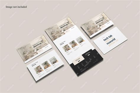 고객에게 디자인을 보여주기 위한 미니멀리스트 페이지 및 화면 Ui 웹 사이트 목업 프리미엄 Psd 파일