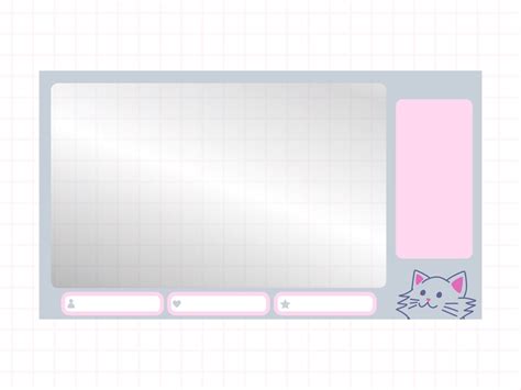 Cat Twitch Stream Overlay Set Kawaii Cat Stream Alerts Etsy
