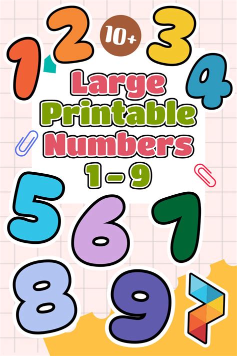 Large Numbers 1 9 10 Free Pdf Printables Printablee