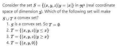 Consider the set S x y z y x in ℜ3 real Chegg com