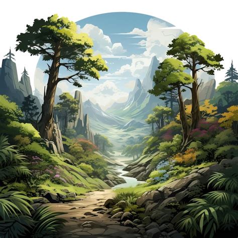 Premium Vector Realistic Vector Environment Design On White Background