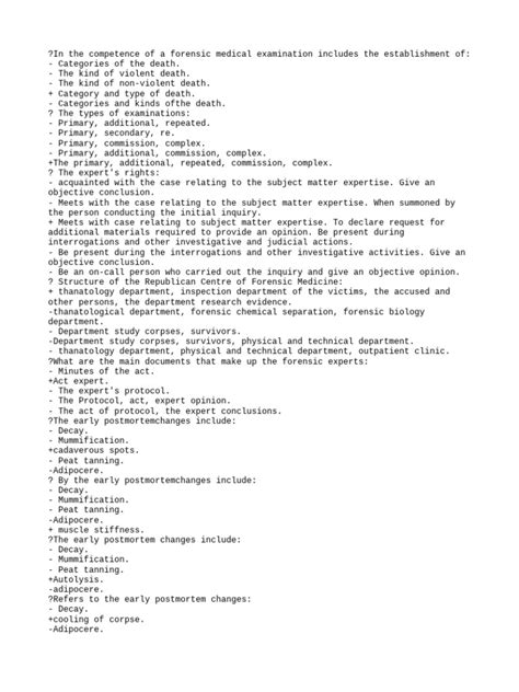 Forensic Mcqs Pdf Decomposition Fetus
