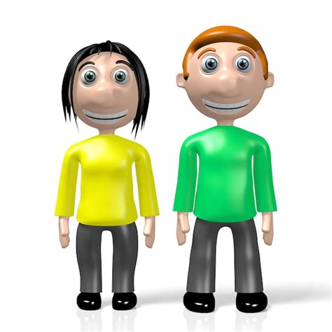 Premium Photo 3d Brother Sister Girlfriend Boyfriend