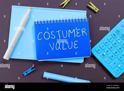 Hand Writing Sign Costumer Value Word Written On Protect A Computer