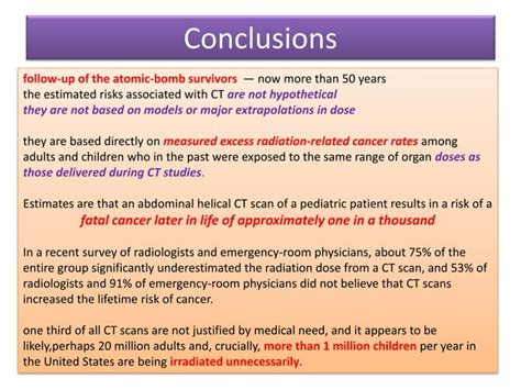 Computed Tomography Radiation Exposure Ppt