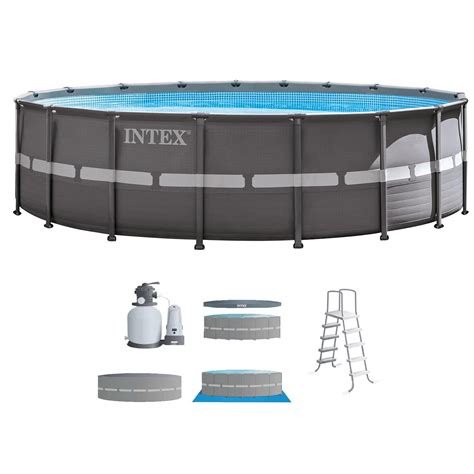 Buy Intex 18 X 52 Ultra Frame Above Ground Swimming Pool Set With Sand Filter Pump Online At