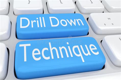 Drill Down Technique Concept Stock Illustration Illustration Of