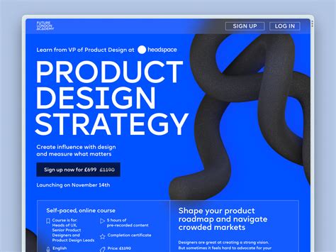 Product Design Strategy Landing Aards