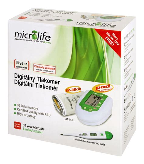Tlakomery Microlife BP 3AG1 automatický tlakomer s teplomerom MT 3001 Pre naše zdravie