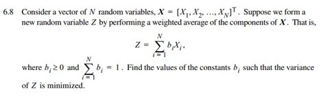 Solved Consider A Vector Of N Random Variables Chegg