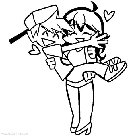 Fnf Girlfriend Coloring Sheet