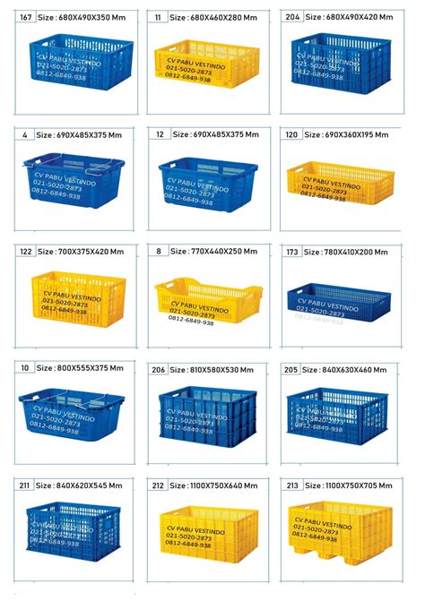 Box Container Plastik Keranjang Industri CV Pabu Vestindo