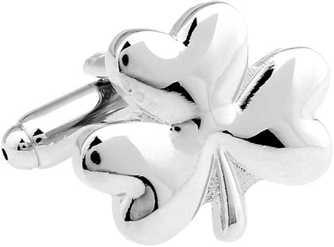 3 Three Leaf Clover Shamrock Irish Ireland Pair Cufflinks Bigamart