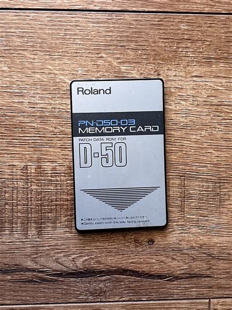 Roland PN D50 03 Factory Patch Data Rom For D50 Memory Card Reverb