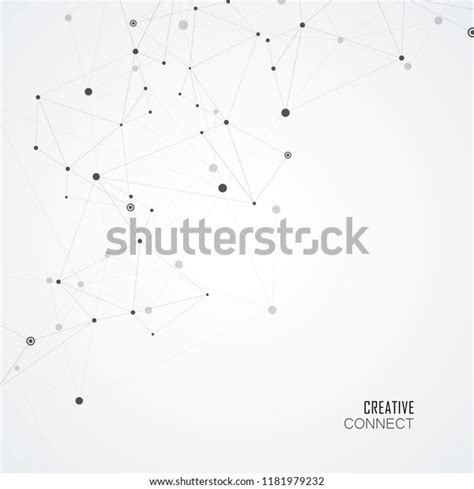 Abstract Connect Dots Lines Stock Vector Royalty Free 1181979232