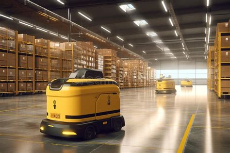 Efficient Automation Agv Automated Guided Vehicle Enhancing Warehouse Transport Stock
