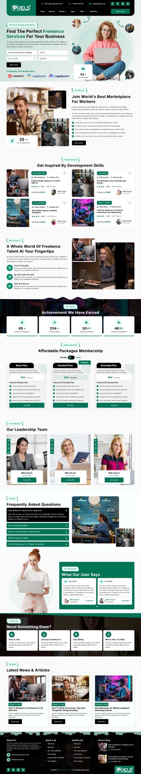 Breakdance Freelancer Layout