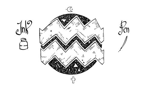 Hand Drawn Zodiac Signs On Yellow Images Creative Store