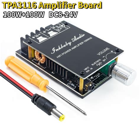 100w100w Bluetooth Amplifier Board Tpa3116 Audio Amp Board Dual