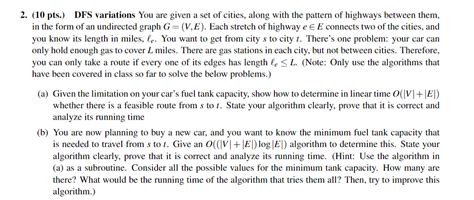 Solved 2 10 Pts Dfs Variations You Are Given A Set Of