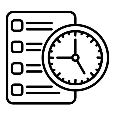 Time Management Line Icon 14811763 Vector Art At Vecteezy